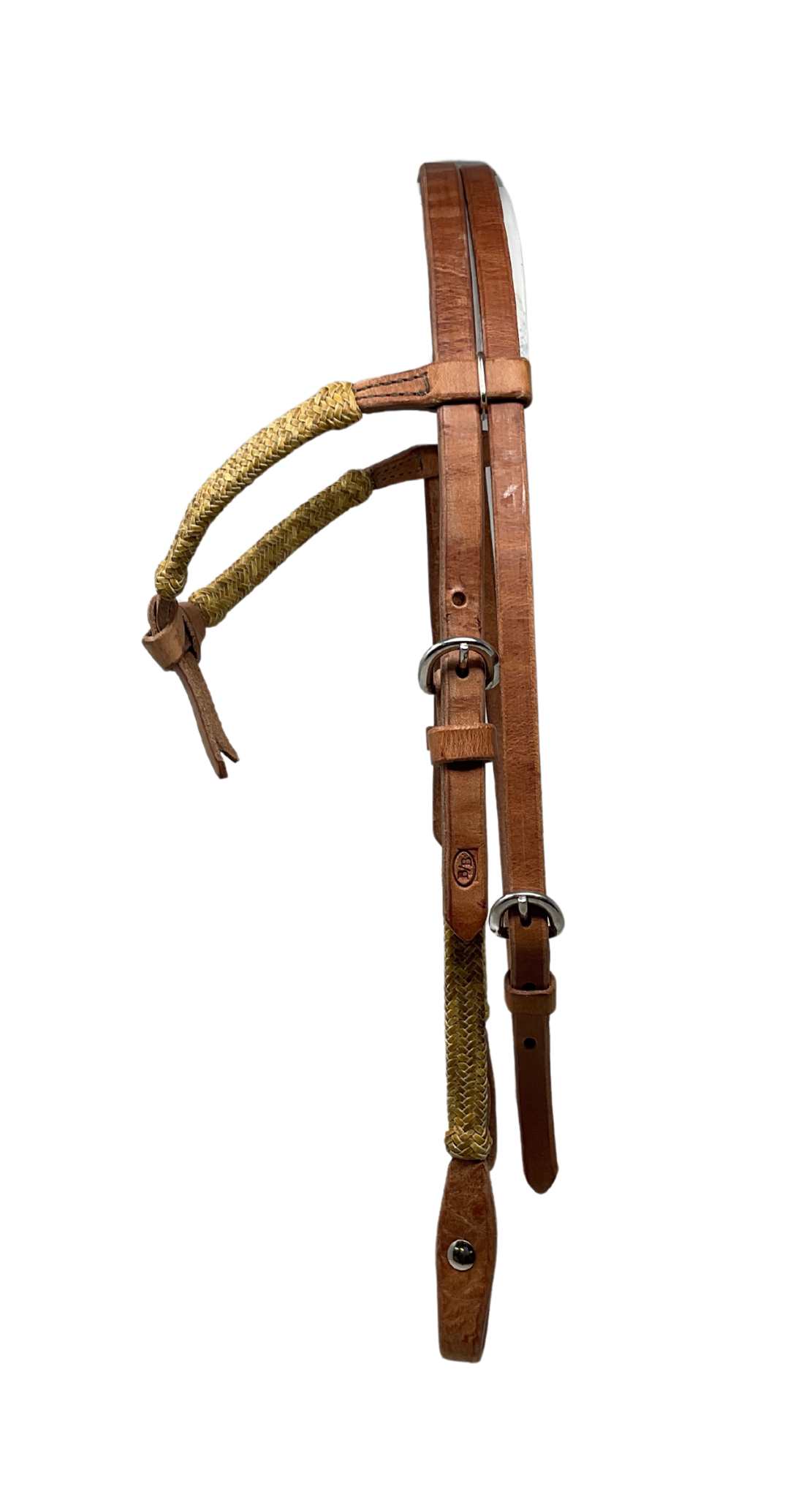 5/8" Split Browband w/Flat Braided Rawhide | Heritage Horseman Supply