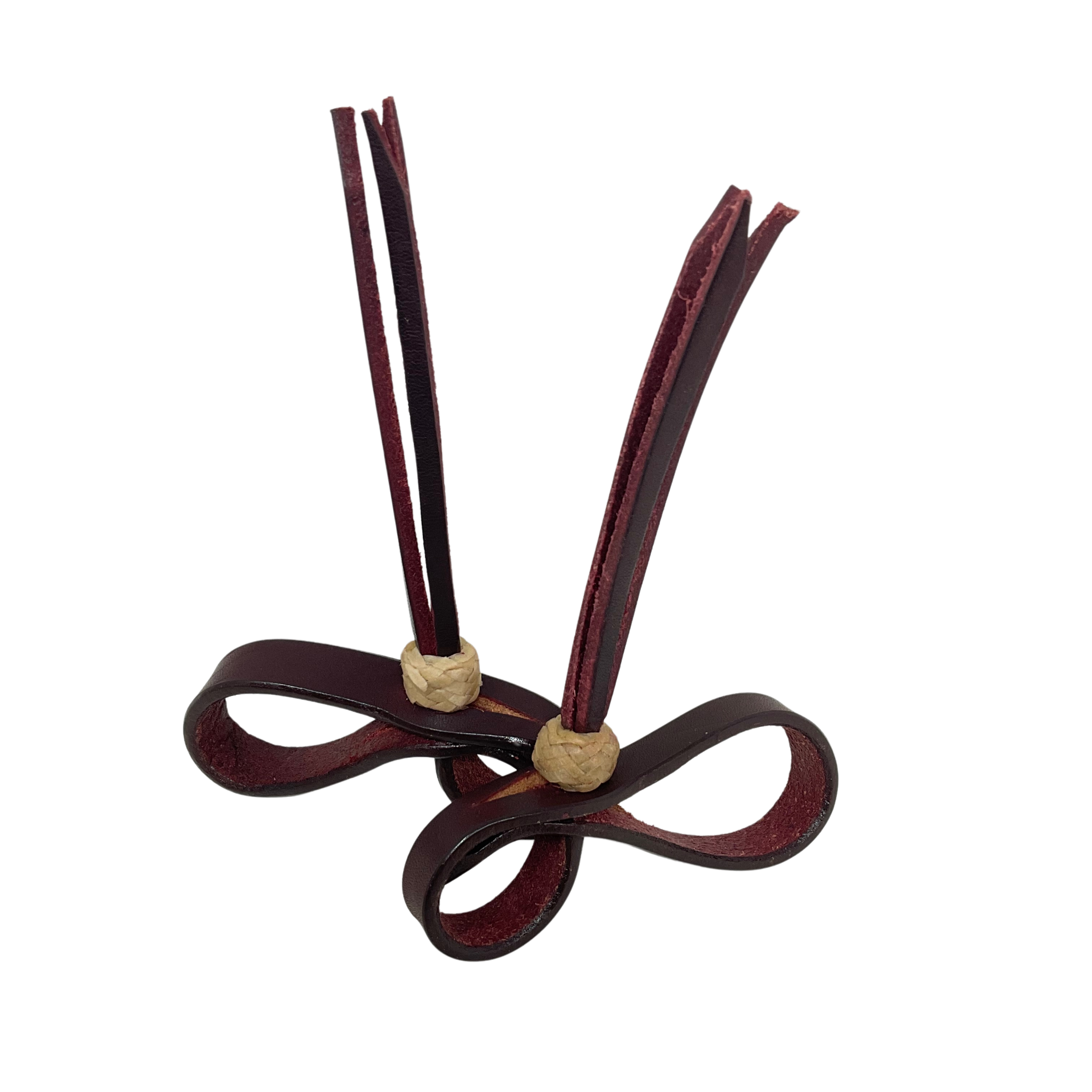 Rein Connectors-Latigo w/rawhide buttons | Heritage Horseman Supply