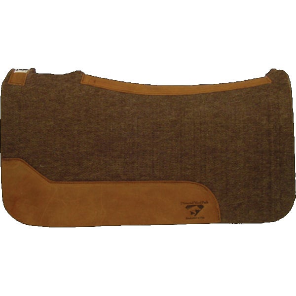 32X32 Diamond Brown Wool Felt Pad 1" | Heritage Horseman Supply