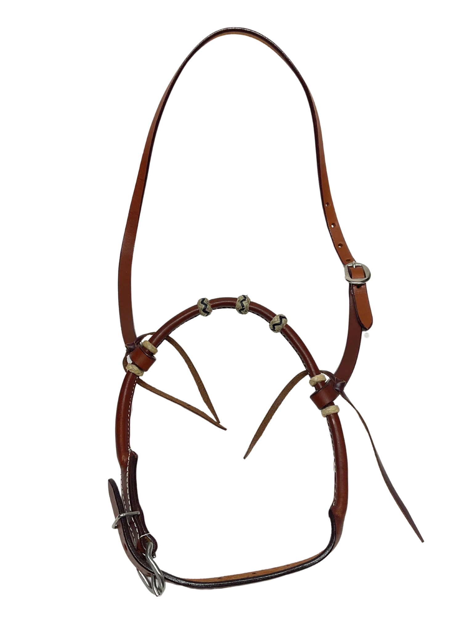 Rolled Leather Caveson w/Rawhide Buttons & Hanger | Heritage Horseman ...